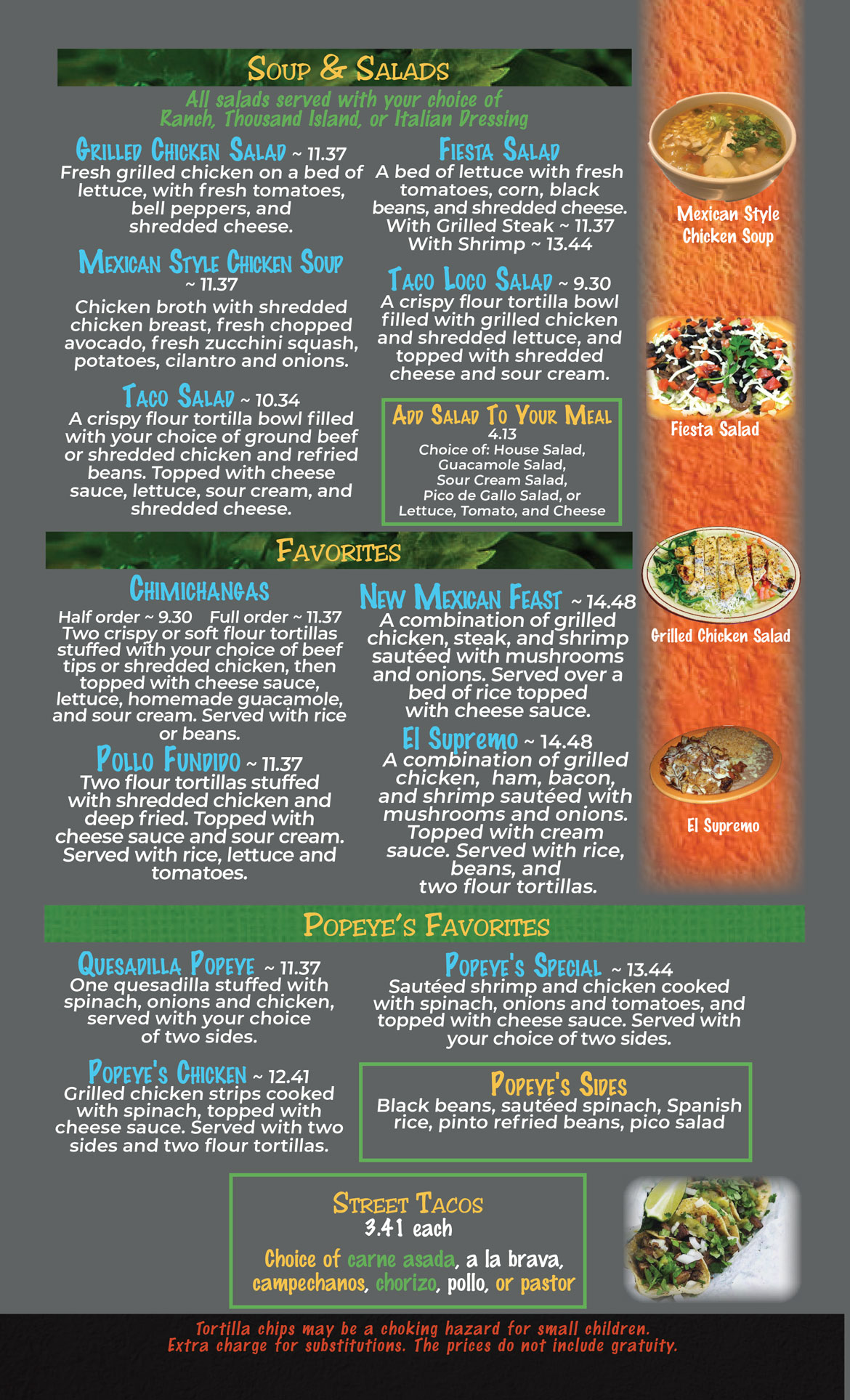 Taste of Mexico Menu | Mexitime Mexican Grill | Special Menu