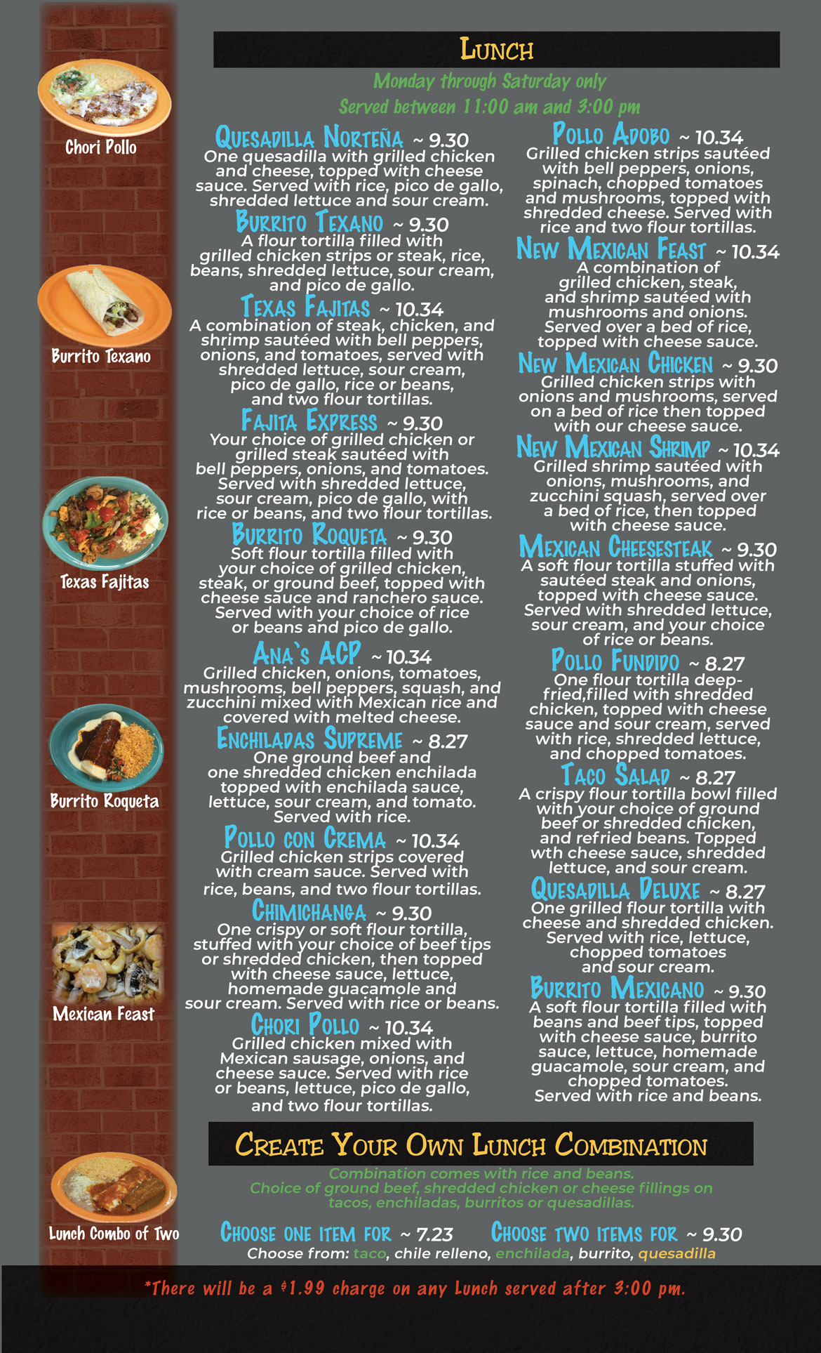 Taste of Mexico Menu | Mexitime Mexican Grill | Special Menu