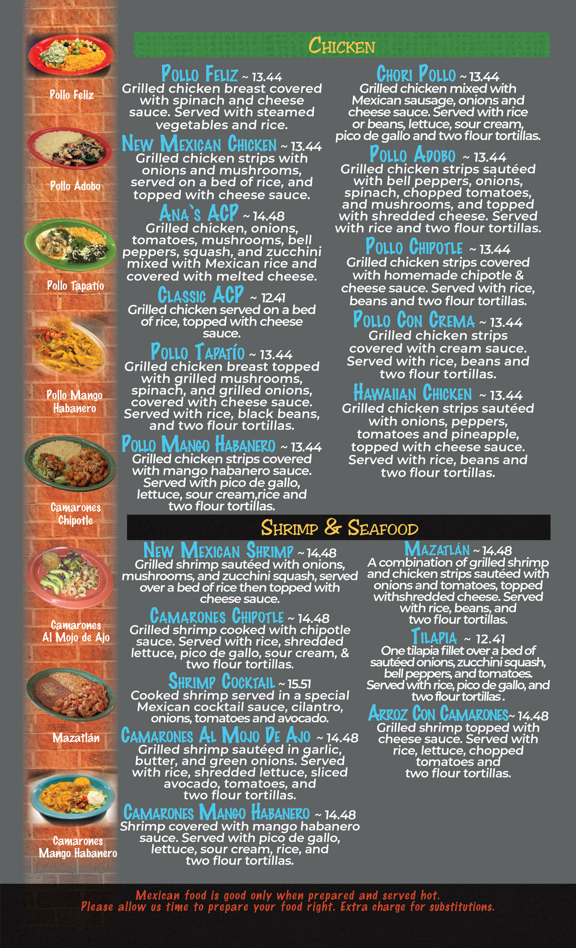 Taste of Mexico Menu | Mexitime Mexican Grill | Special Menu