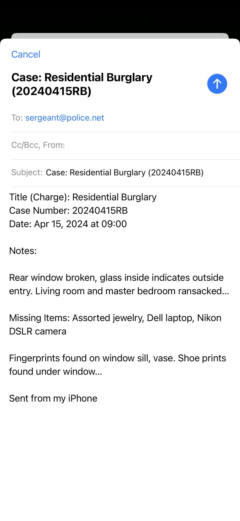 Caseify - Police Report Log