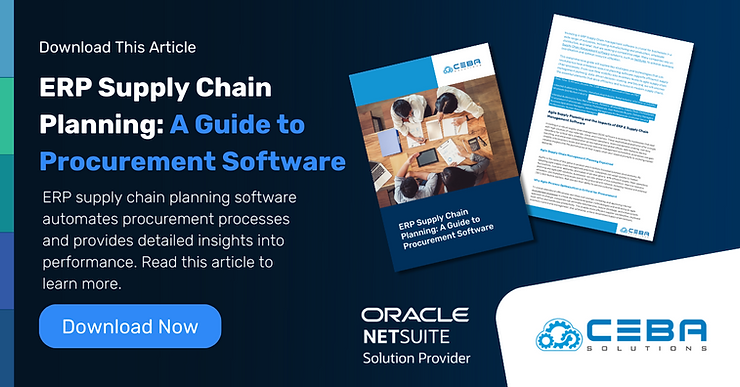 ERP Supply Chain Planning: A Guide to Procurement Software