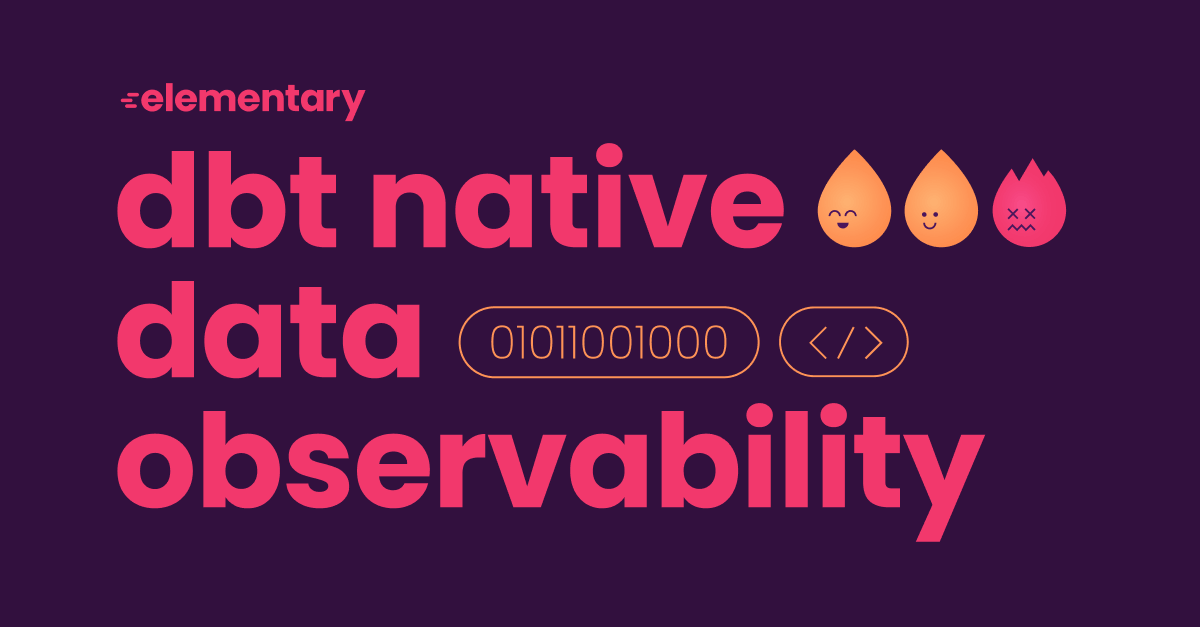 Elementary Data | dbt native data observability