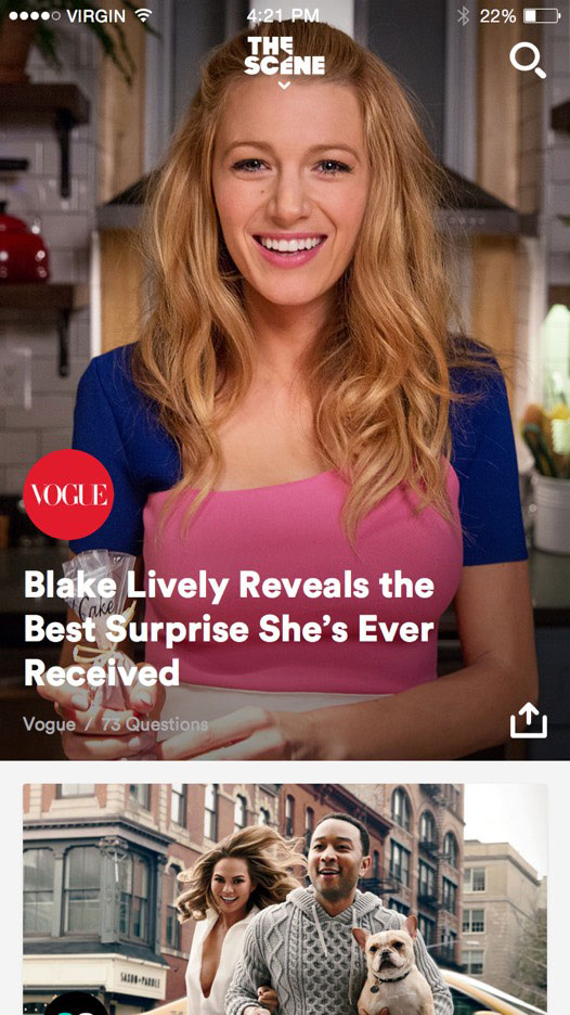 Work - Condé Nast - 'The Scene' App Concept