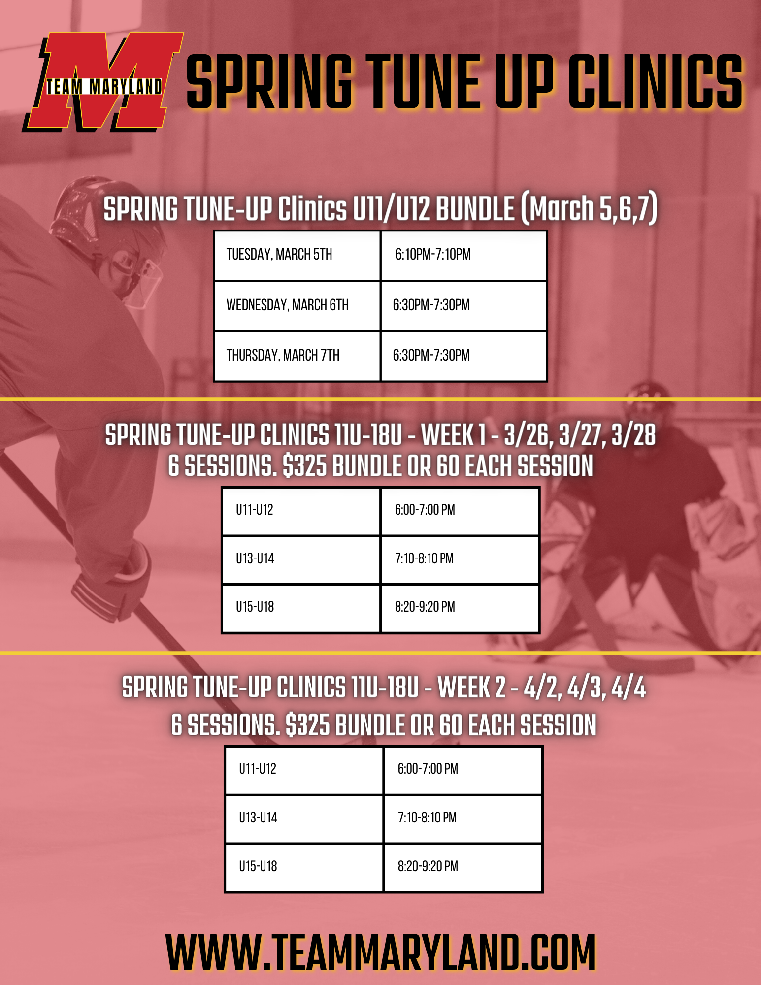 Team Maryland - Spring Tune Up Clinics