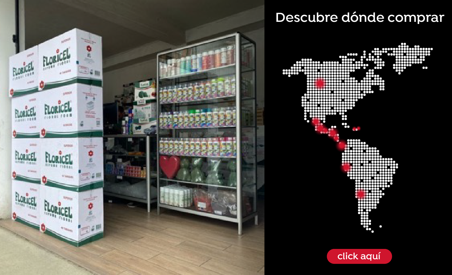 Espuma floral y artículos florales en México. Floricel