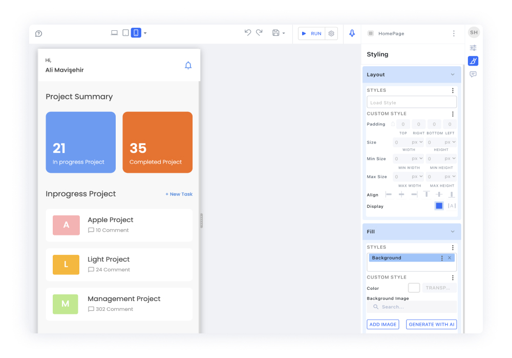Work with Interface Styles - Kuika Akademi