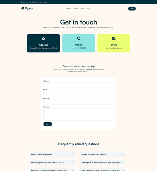 Fynas - Webflow Ecommerce website template