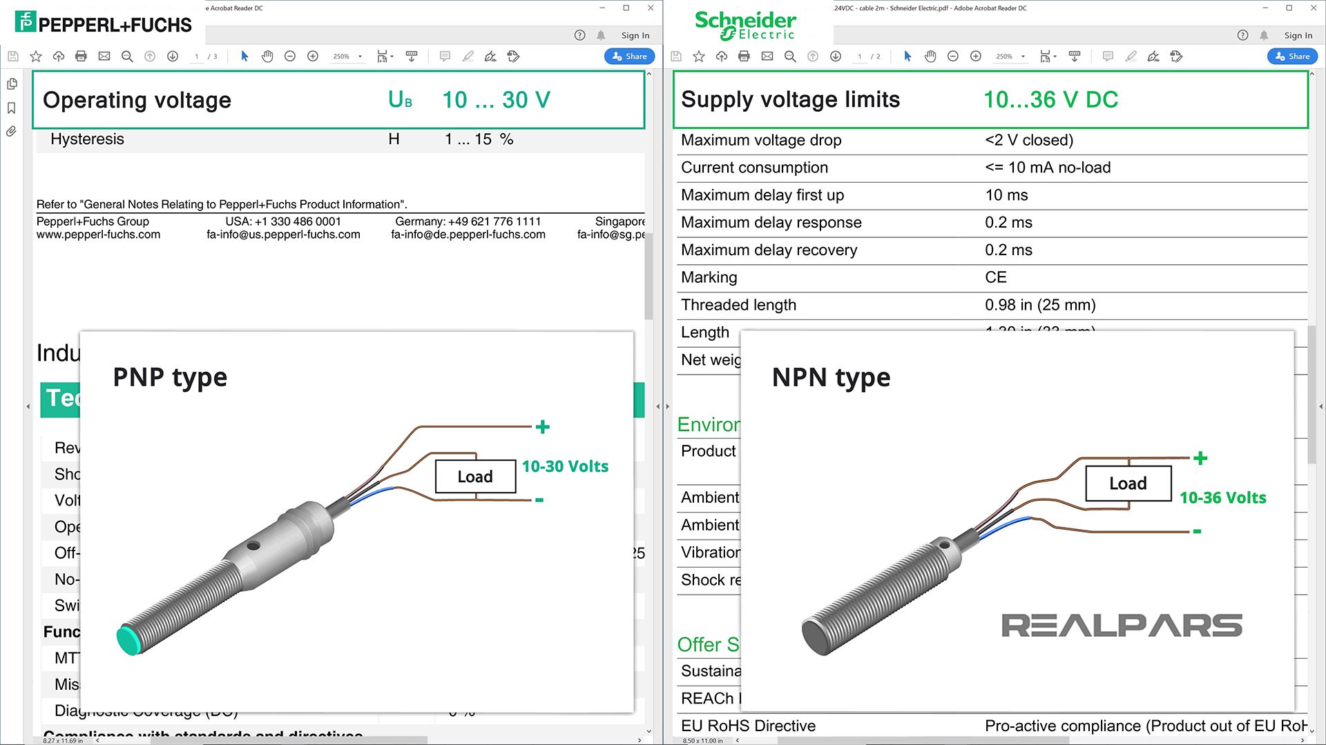 3-wire Inductive Proximity Sensor | How to Read the Datasheet - RealPars