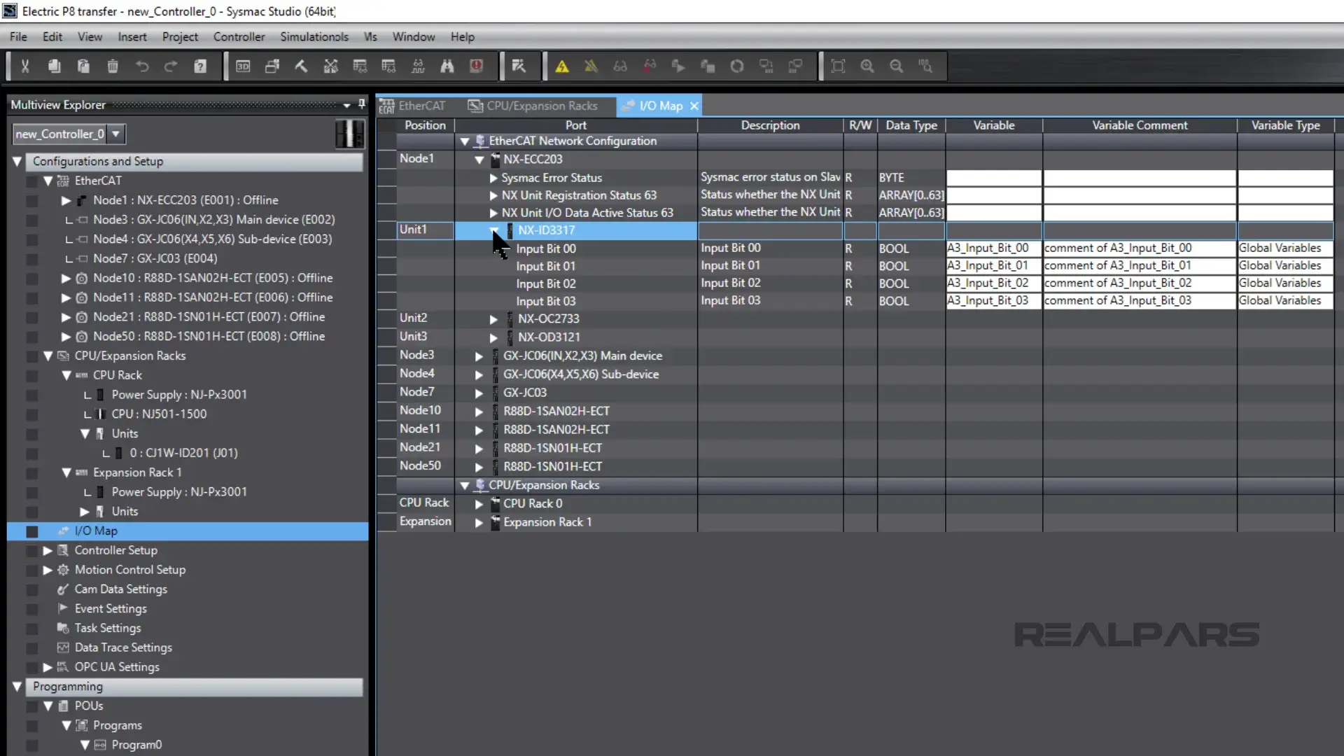 From Electrical Design to Automation: Importing EPLAN Electric P8 into Sysmac Studio - RealPars