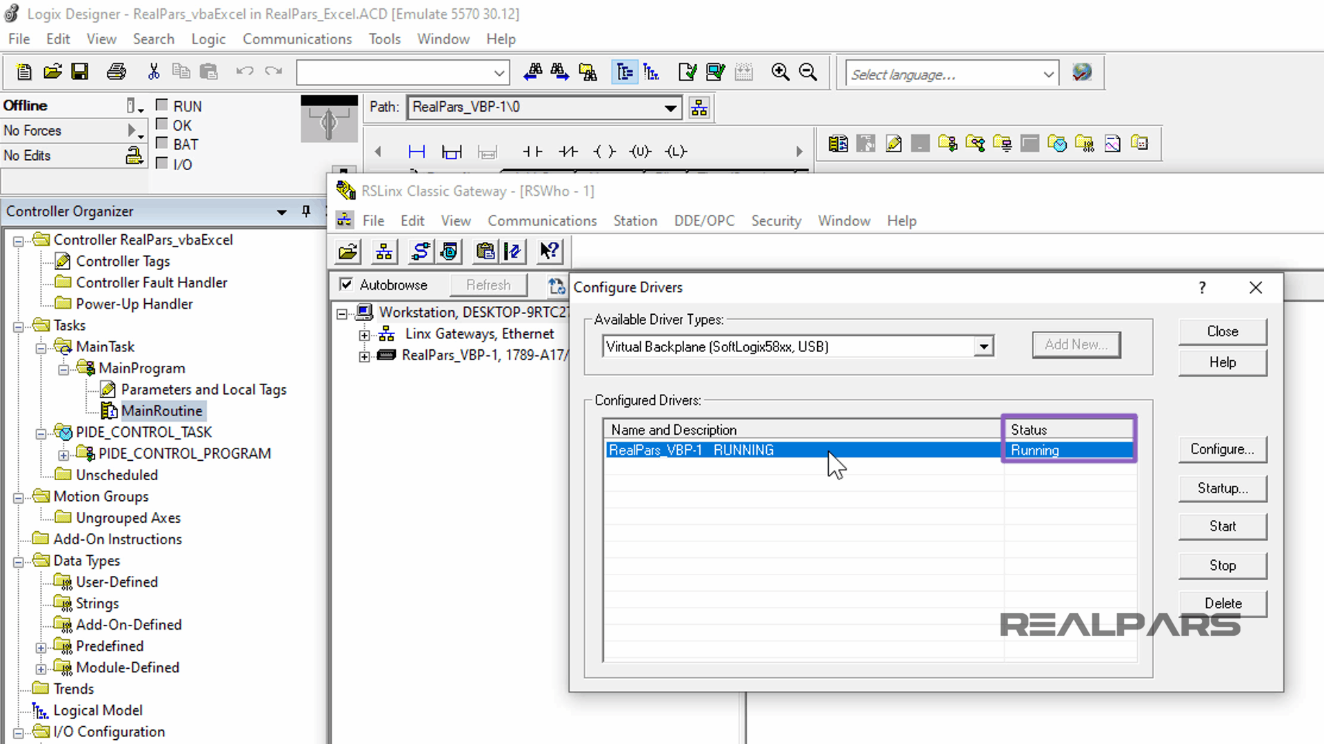 How to Configure Excel READ Communication from PLC (DDE) - RealPars