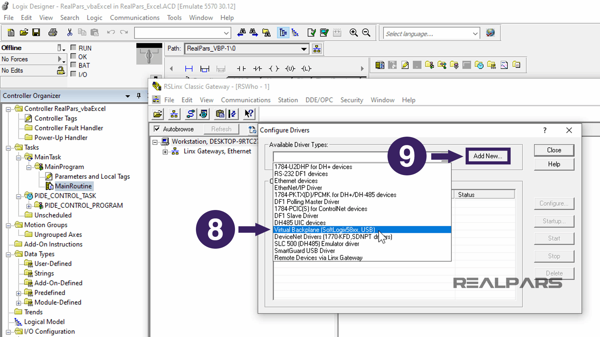 How to Configure Excel READ Communication from PLC (DDE) - RealPars