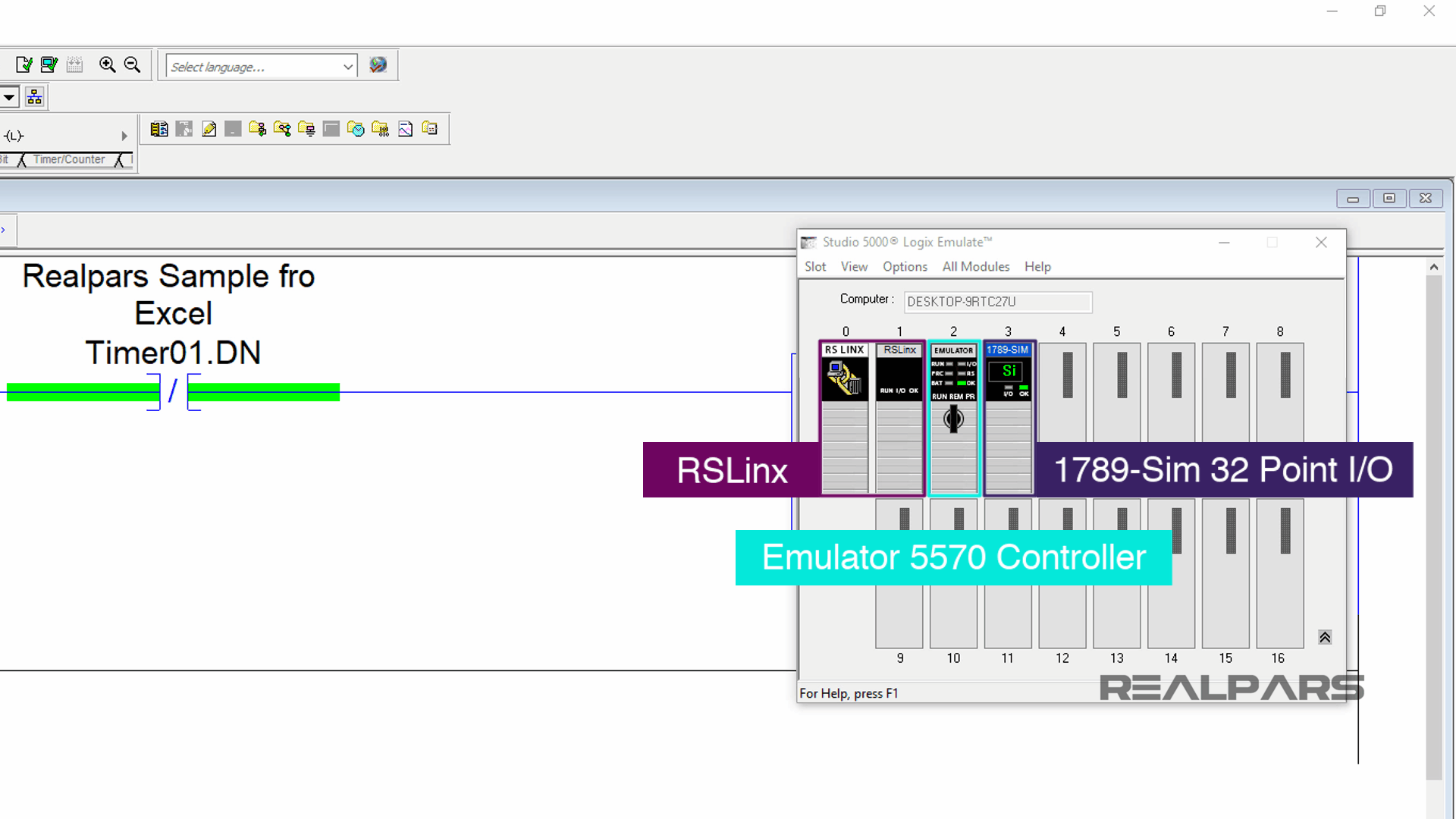 How to Configure Excel READ Communication from PLC (DDE) - RealPars