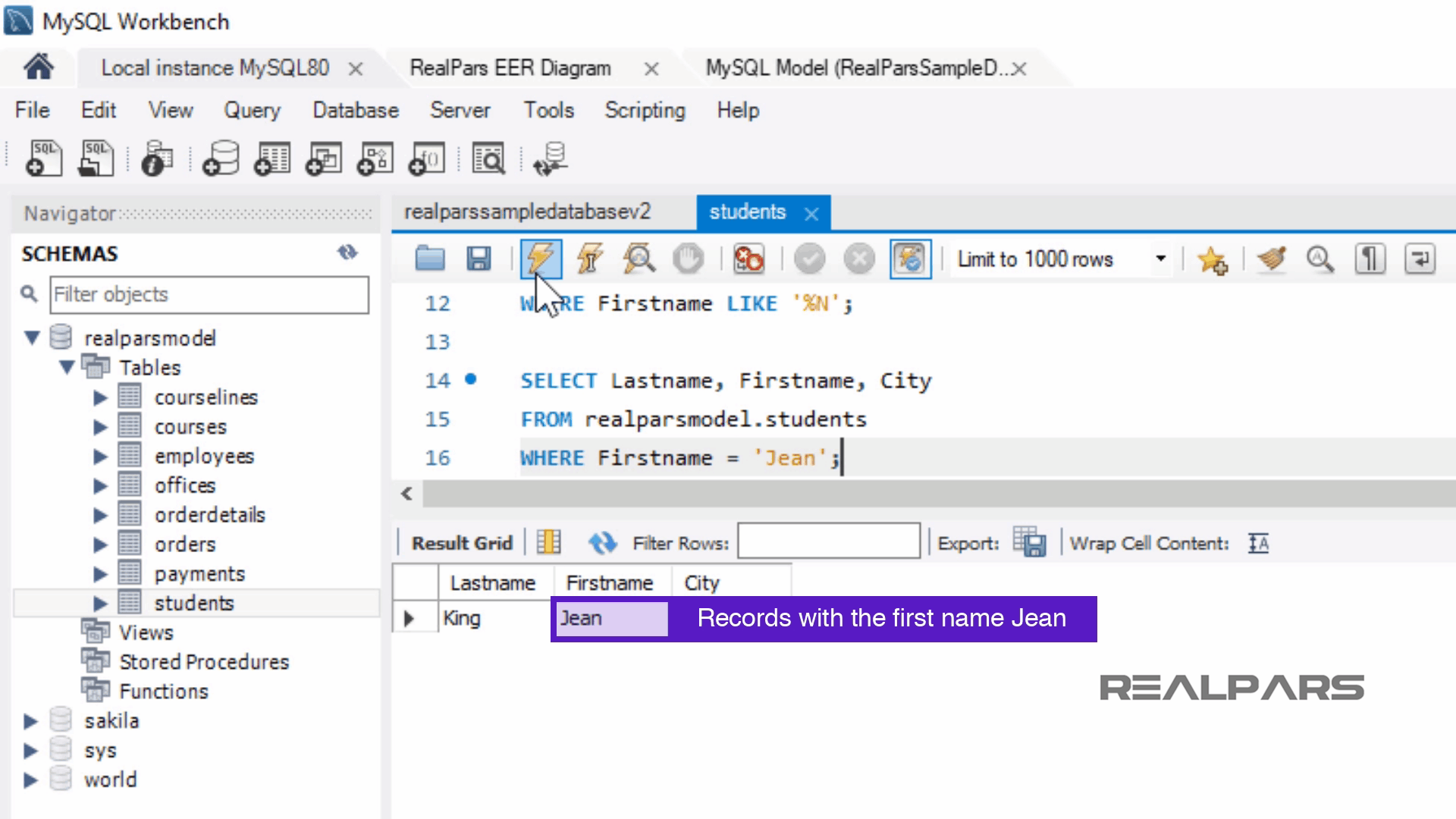 What are SQL Where and Like Statements Basics? (PART 3 of 8) - RealPars