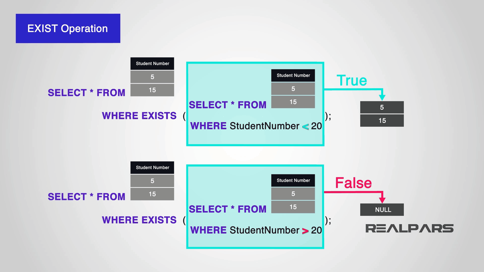 What are the SQL Subquery and Exists Clause? (Part 6 of 8) - RealPars
