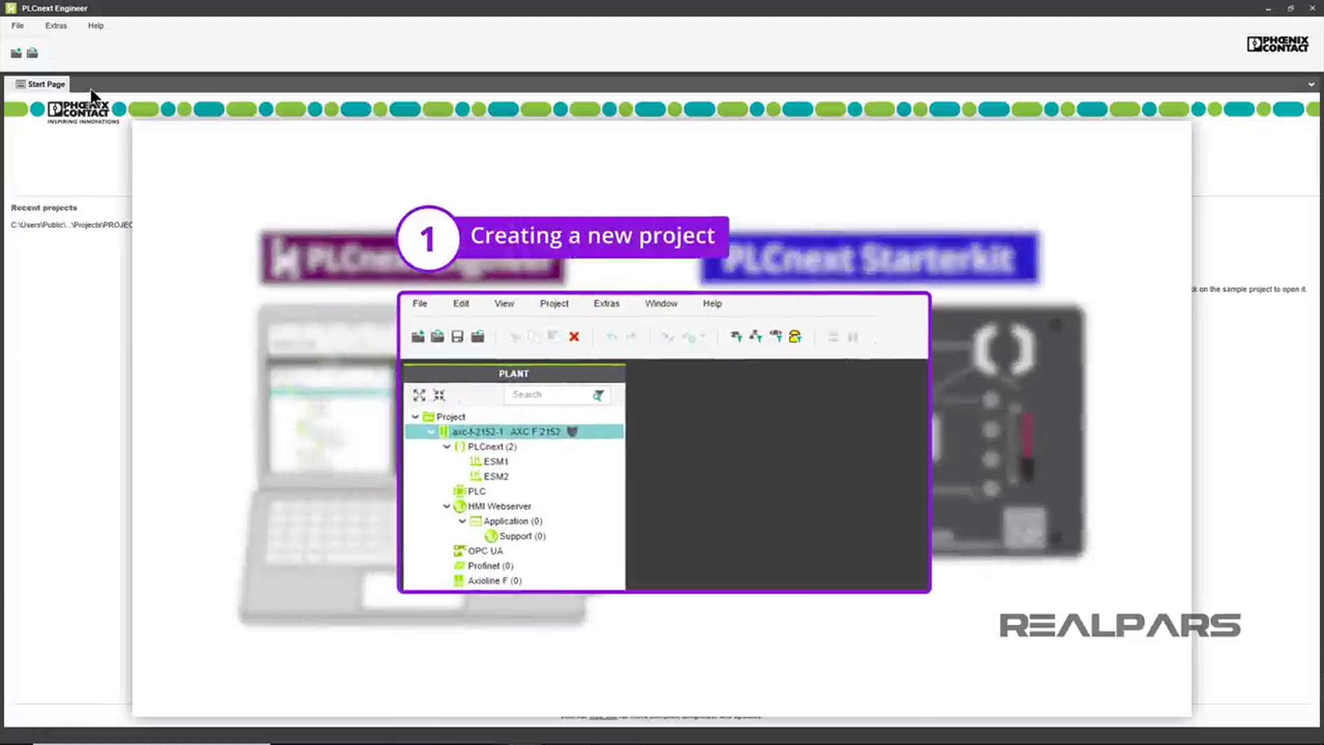 PLCnext Engineer | Create a New Project and Configure Ethernet Port ...