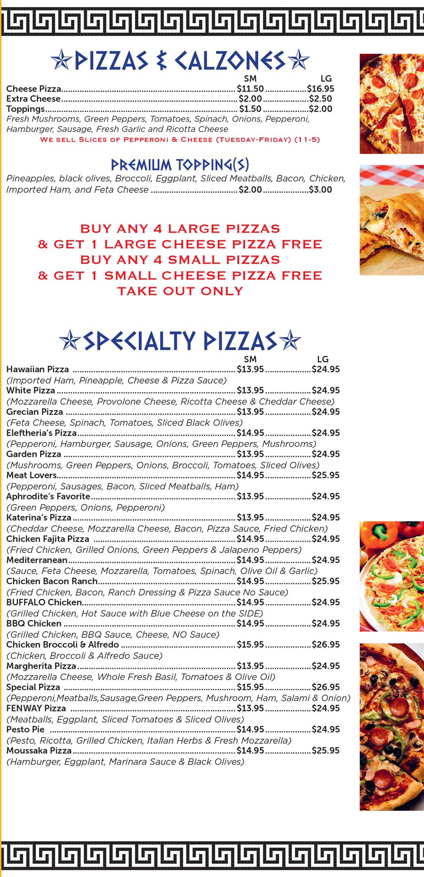 Papa's Pizza & Roast Beef | Menu | Serving diverse menu