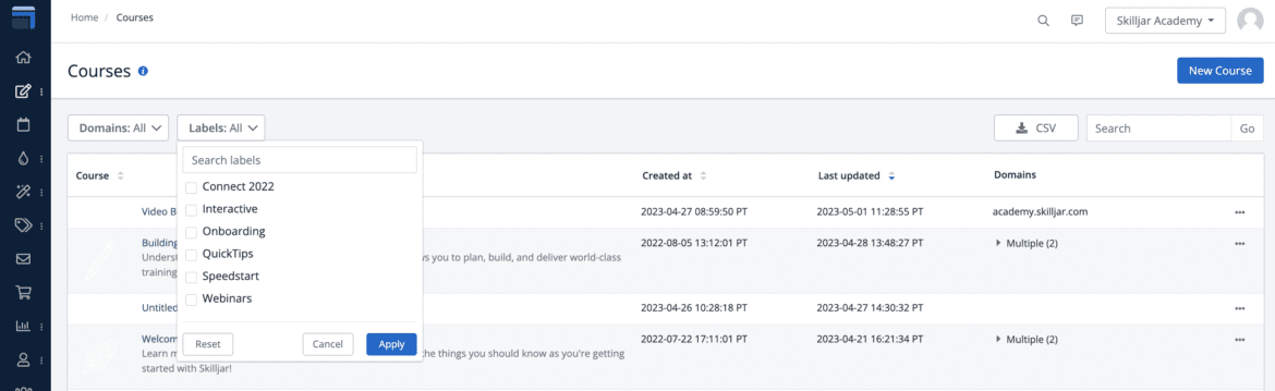 Use Labels To Organize And Optimize Course Content In Skilljar