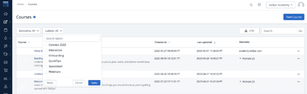 Use Labels to Organize and Optimize Course Content in Skilljar
