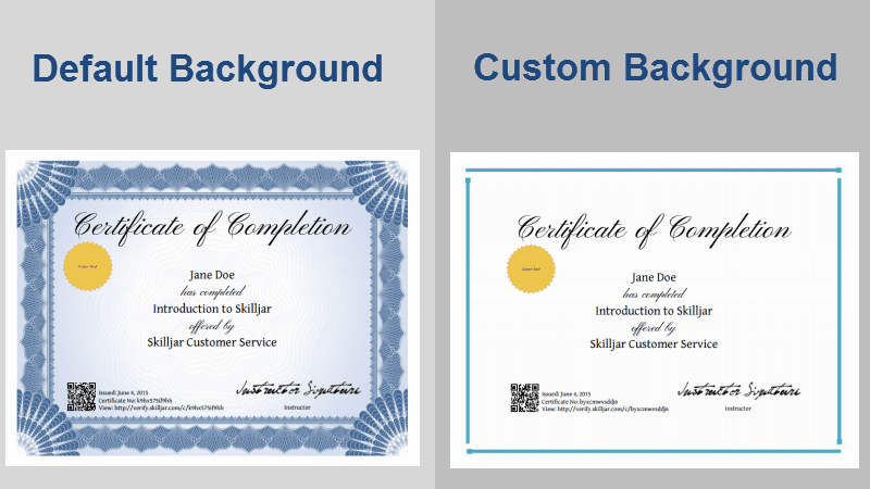 New Feature: Custom Certificate Background
