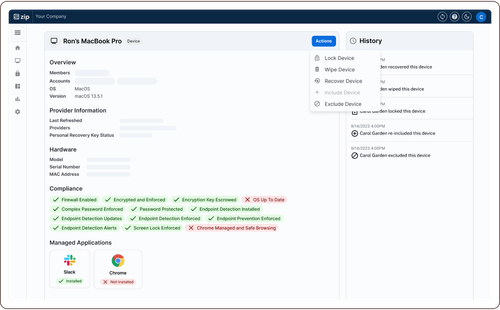 Zip Security: Security, IT, and Compliance Made Easy