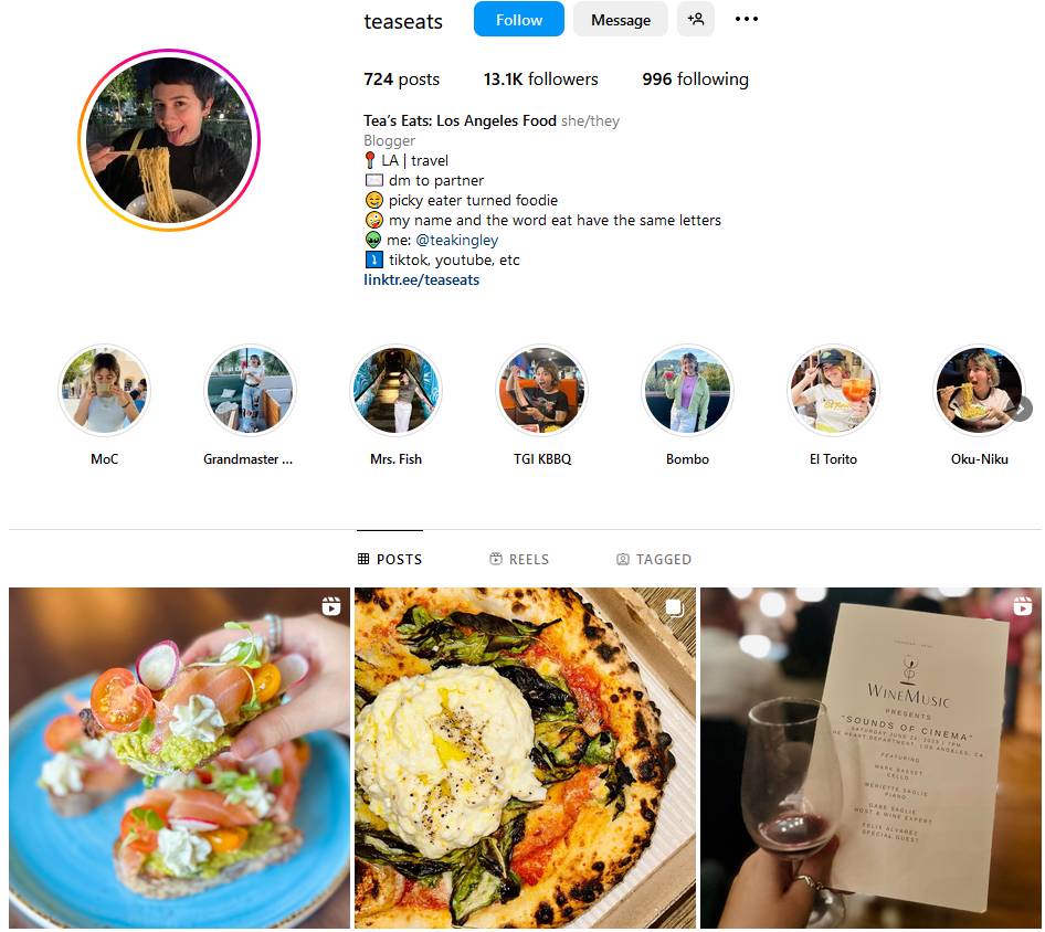 Top 30 Food Influencers in Los Angeles - inBeat Agency