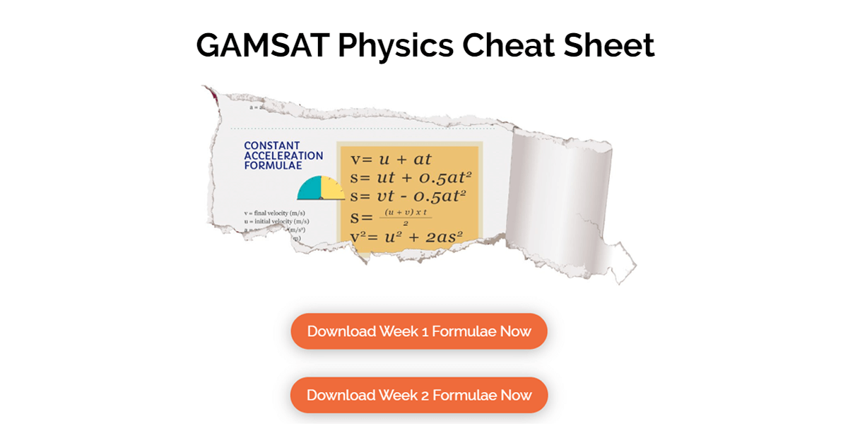 GAMSAT Section 3 Physics Cheat Sheet