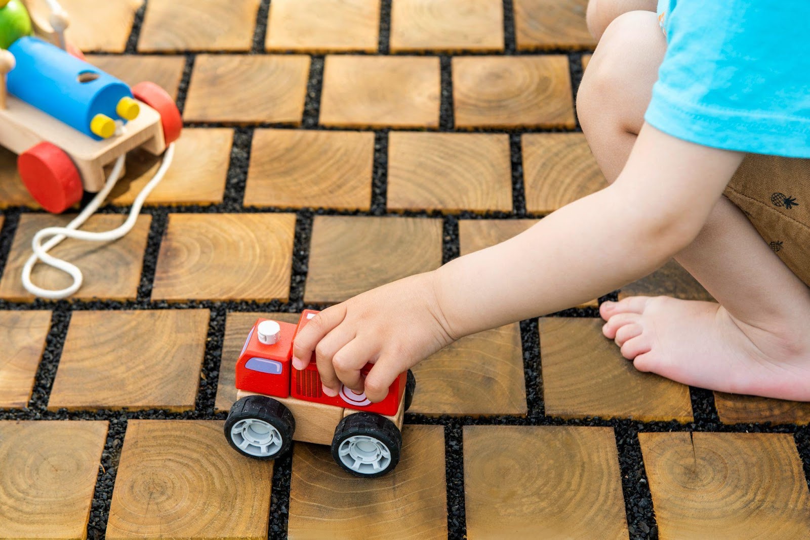Why wood block paving is the next big trend in playground landscaping ...