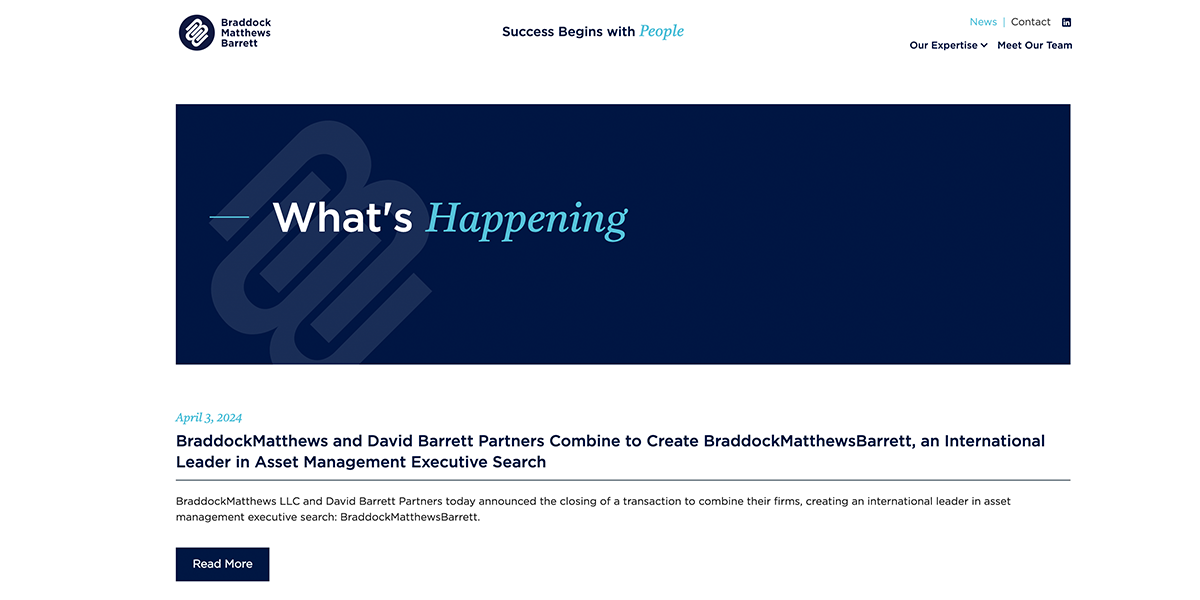 What's Happening | BraddockMatthewBarrett