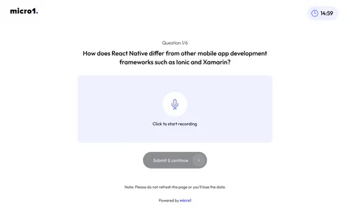 AI-powered mock interviews | micro1