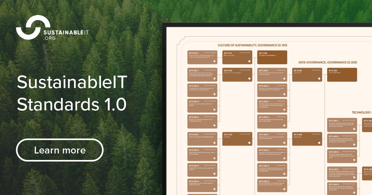 Environmental Sustainability Standards | SustainableIT.org