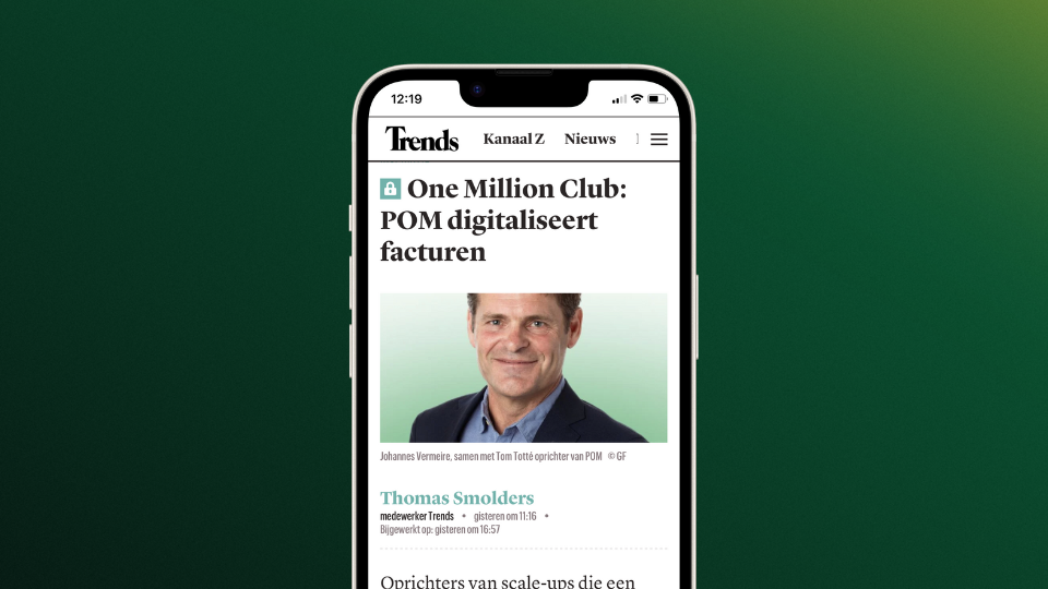 📰 Deze week in Trends: "One Million Club: POM digitaliseert facturen ...