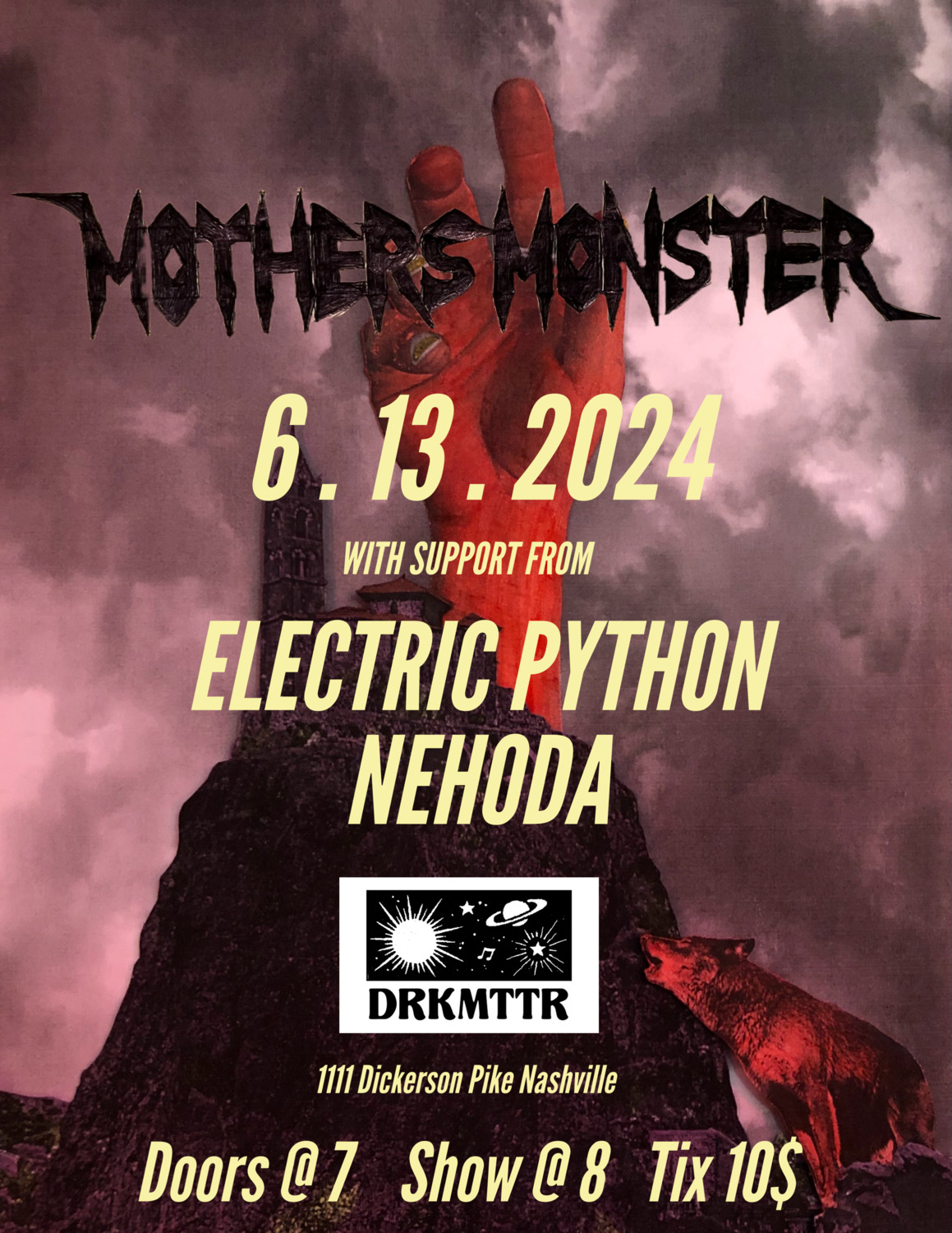 Mother’s Monster w/ Nehoda and Electric Python at DRKMTTR Collective, Jun 13, 2024