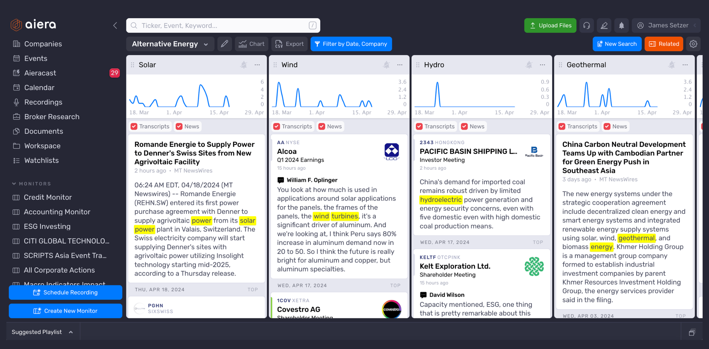 Aiera | Efficiency & Insight Across Investor Events