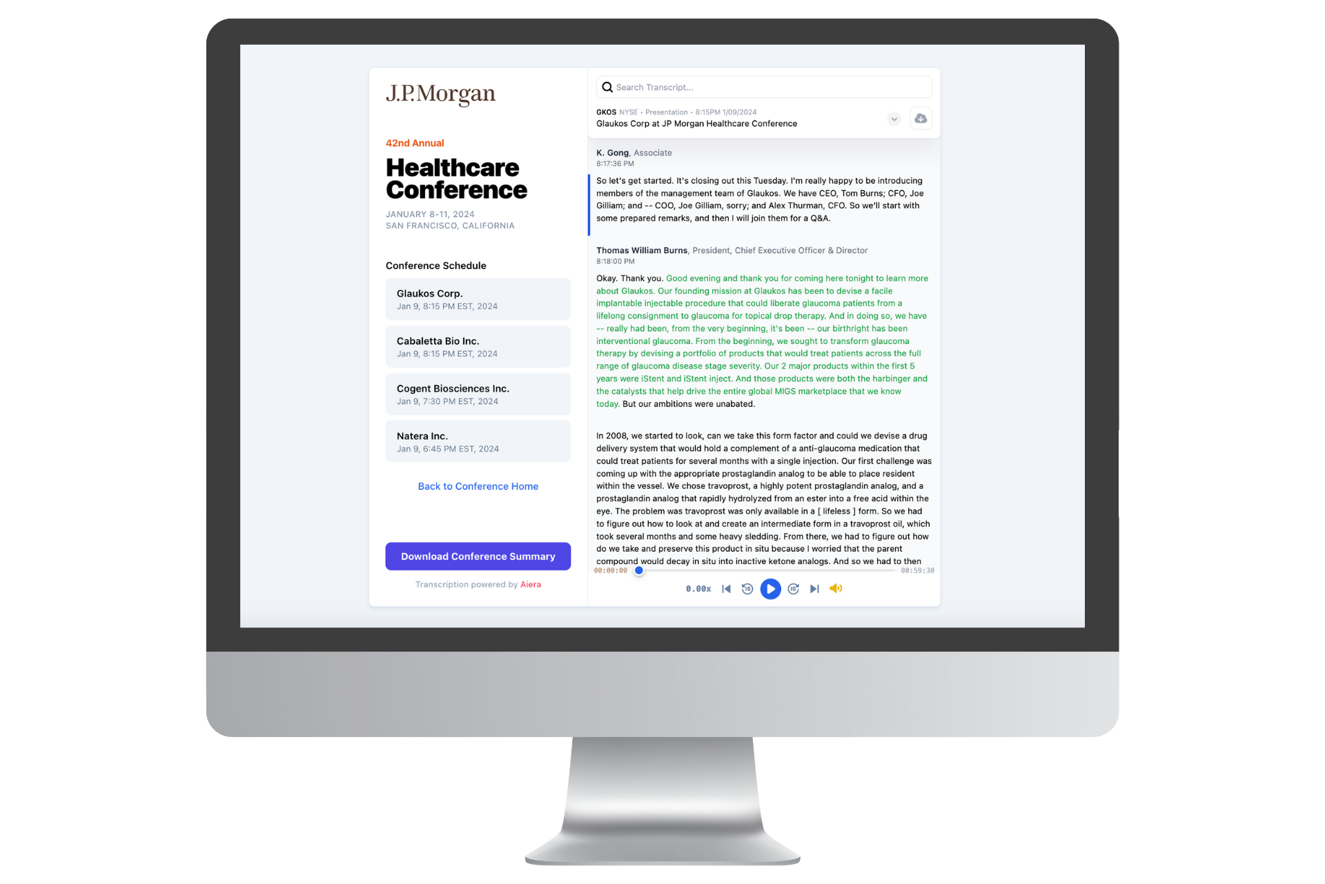 Aiera | Efficiency & Insight Across Investor Events