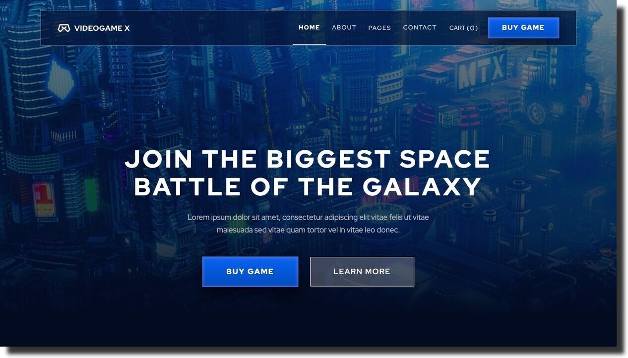 Top 22 Free Gaming Website Templates | 128 Digital