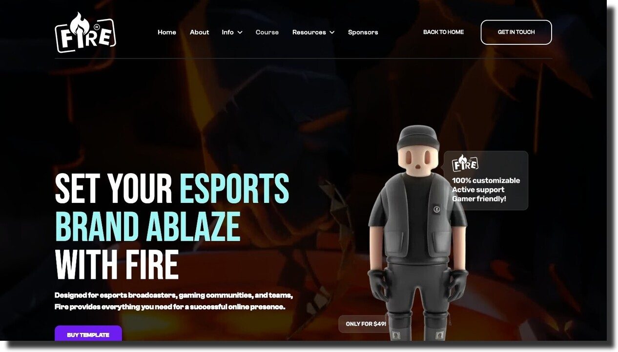 Top 22 Free Gaming Website Templates | 128 Digital