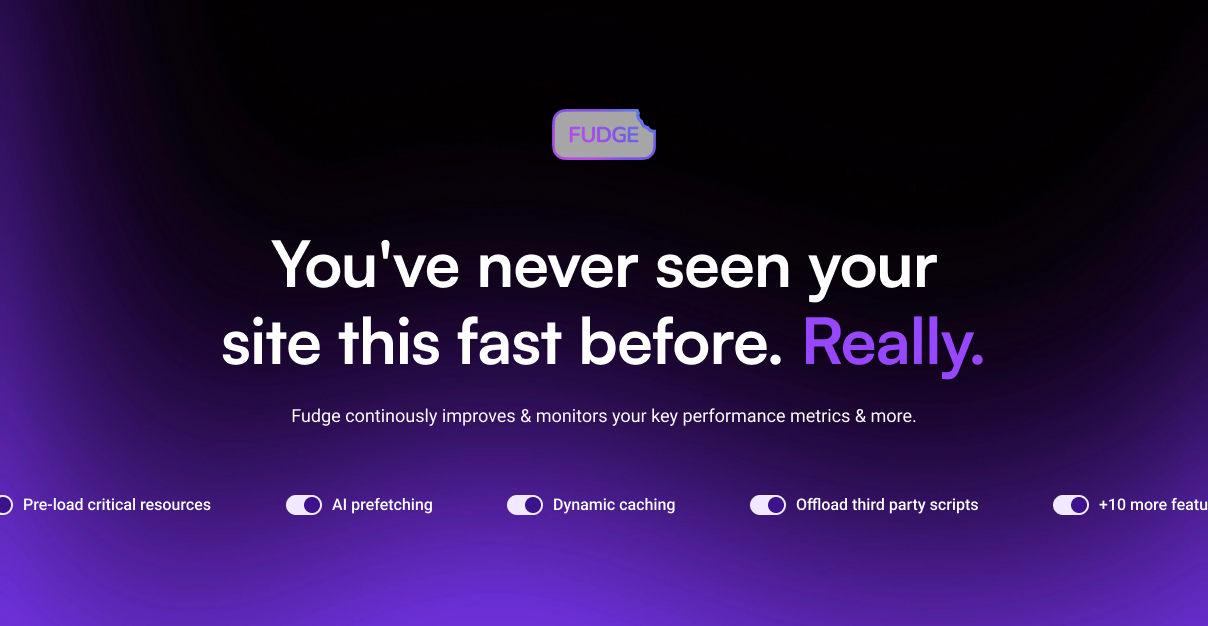 Fudge - Automatically improve your site speed.