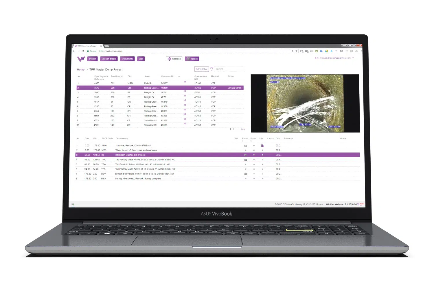Envirosight WinCan Sewer Inspection Software