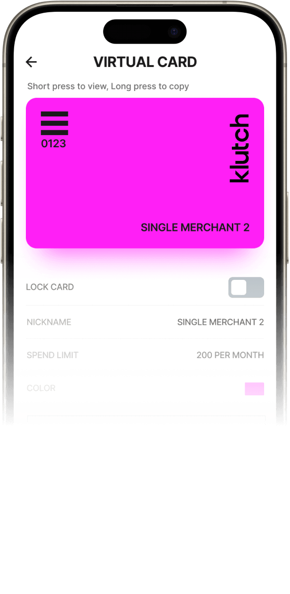 Klutch | Single-Use Card