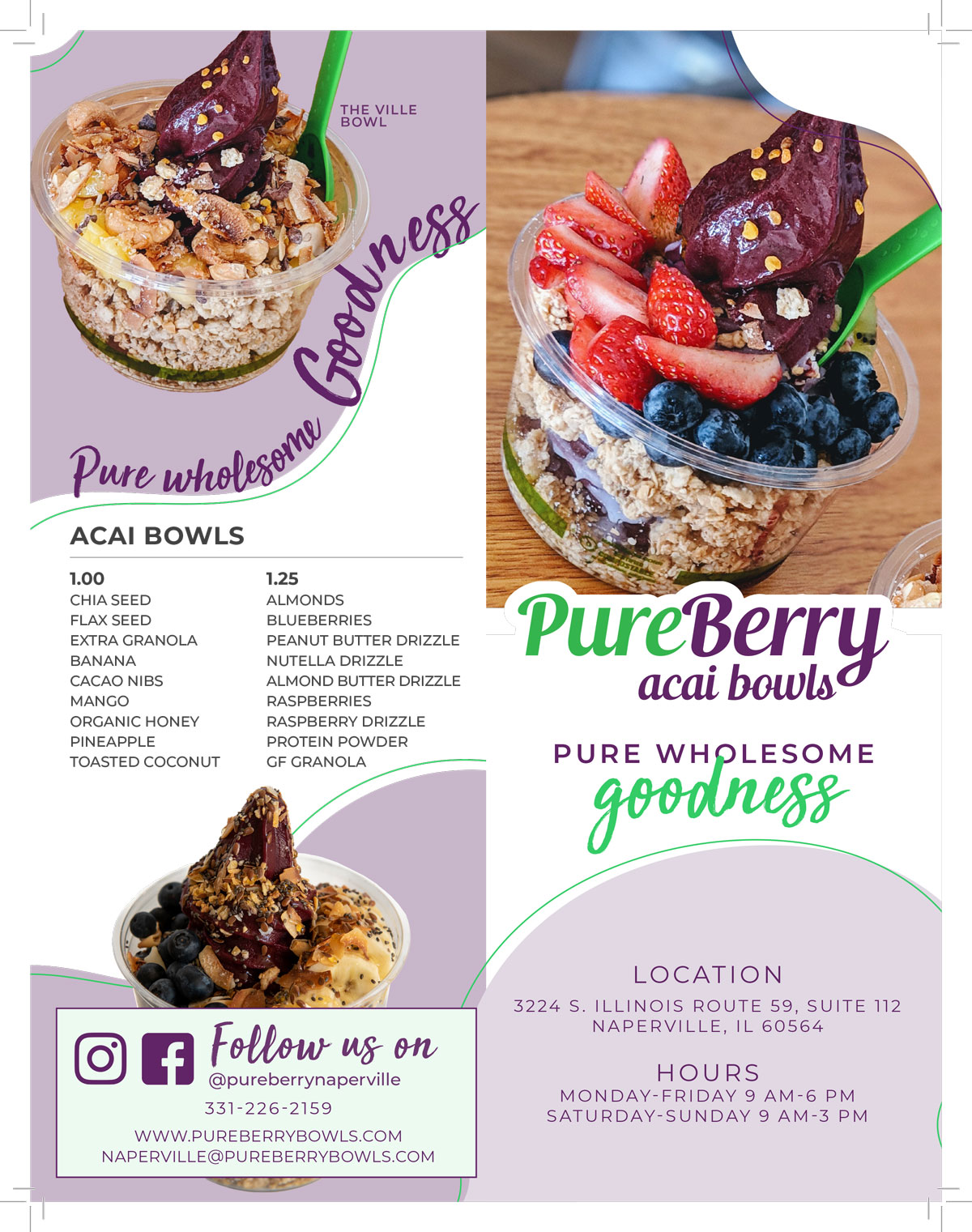PureBerry Açai Bowls: Explore Our Delicious Açaí Menu