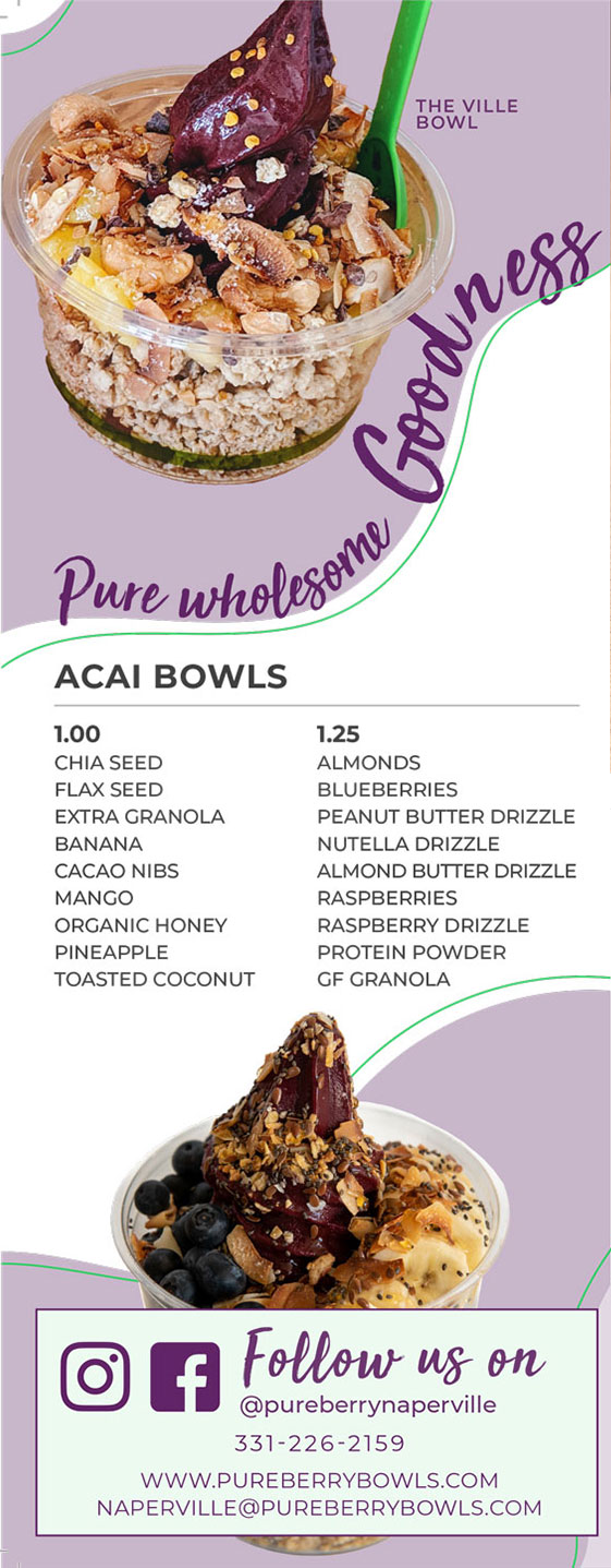 PureBerry Açai Bowls: Explore Our Delicious Açaí Menu