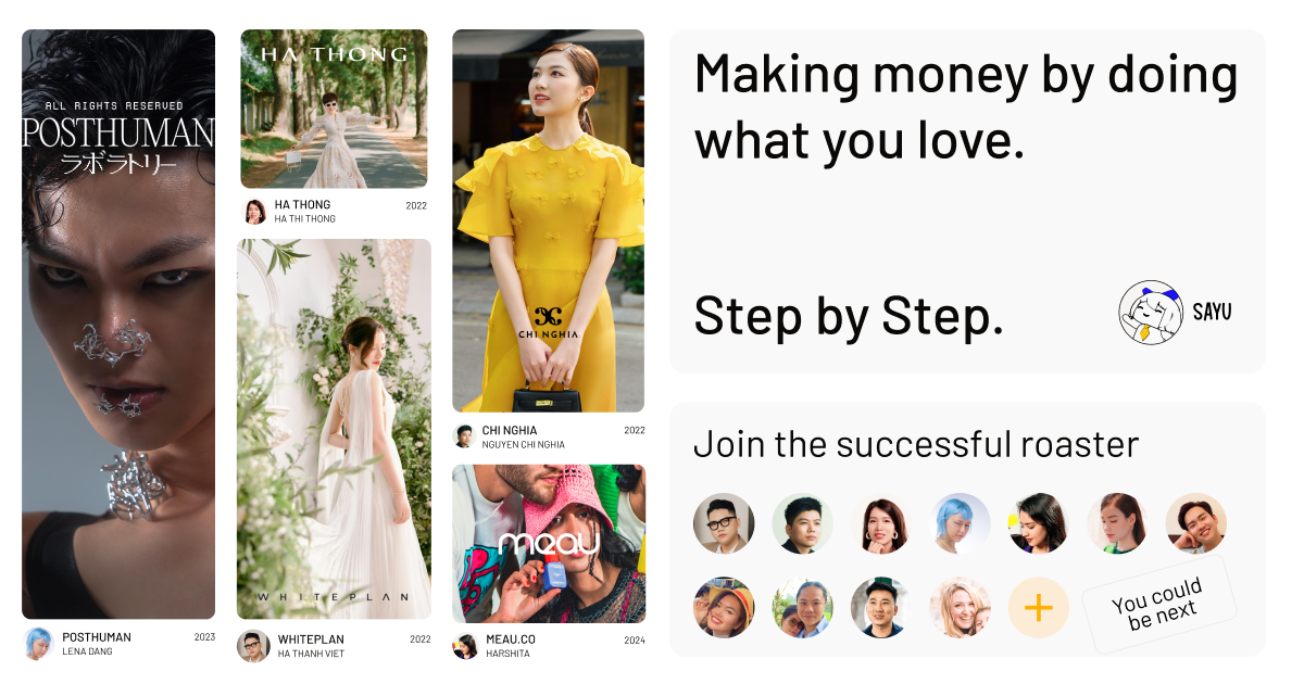 SAYU | Making money by doing what you love. Step by Step.