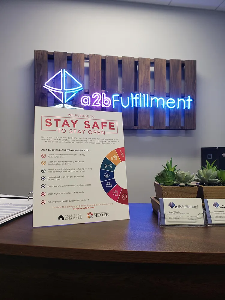 a2b Pledges to Stay Safe to Stay Open | a2b Fulfillment