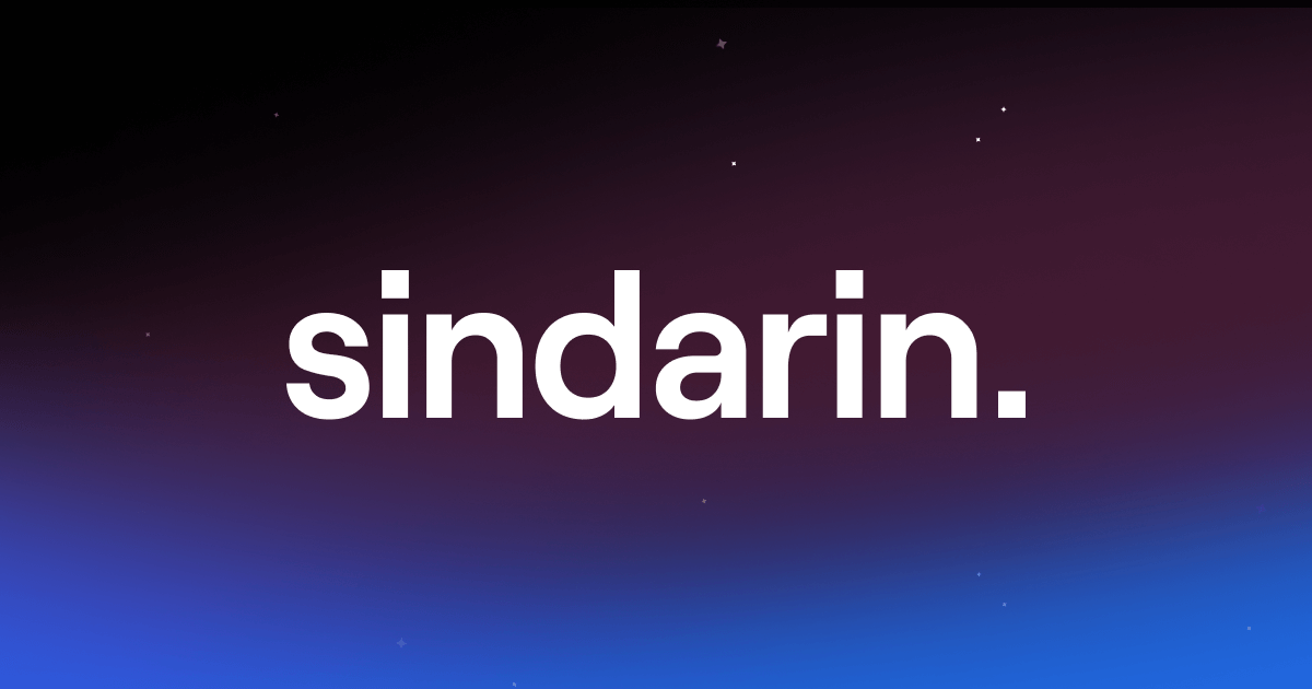 Sindarin — Build your own Conversational Speech AI.