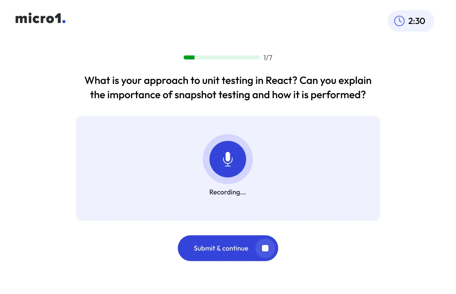 AI-powered mock interviews | micro1