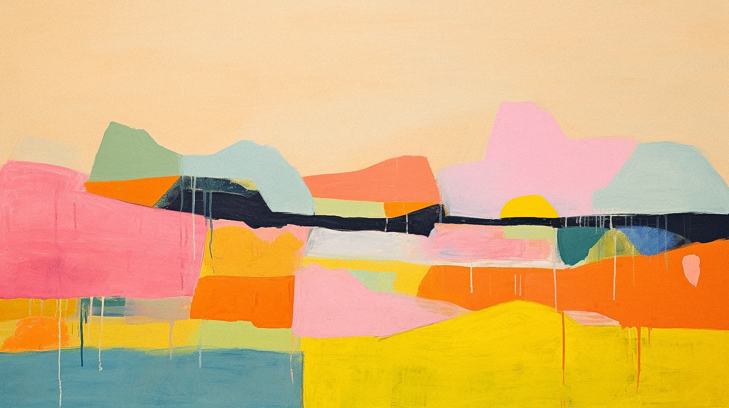Etel Adnan Midjourney style | Andrei Kovalev's Midlibrary