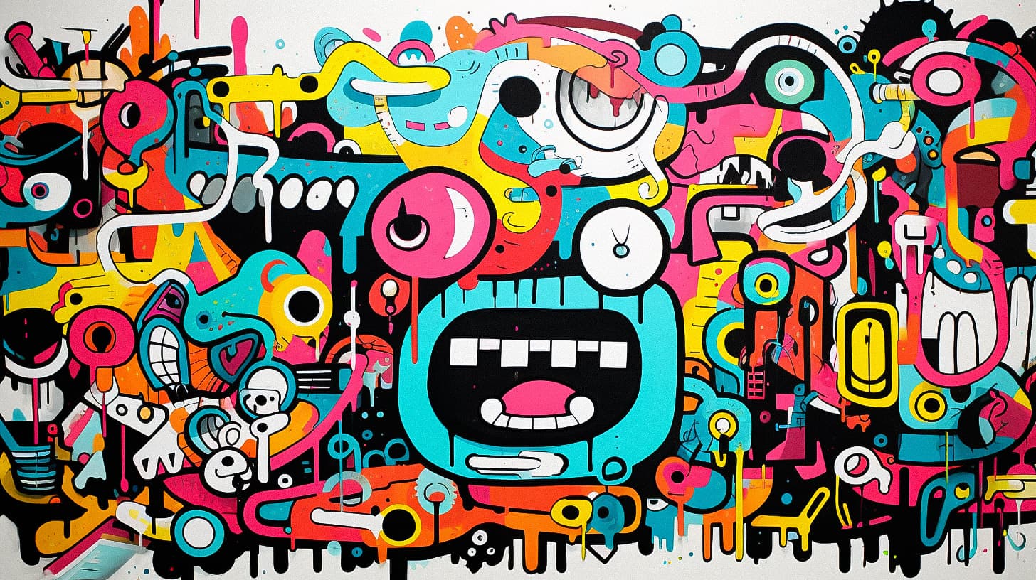 Jon Burgerman Midjourney style | Andrei Kovalev's Midlibrary