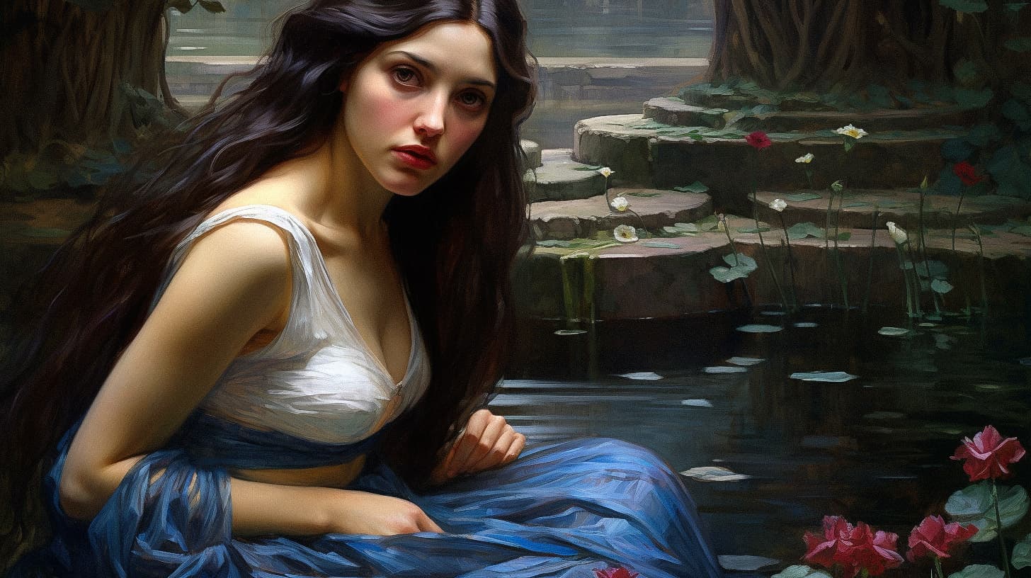 John William Waterhouse Midjourney style | Andrei Kovalev's Midlibrary