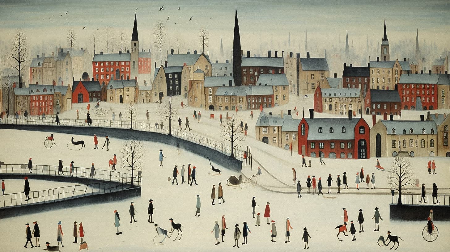 L. S. Lowry Midjourney style | Andrei Kovalev's Midlibrary