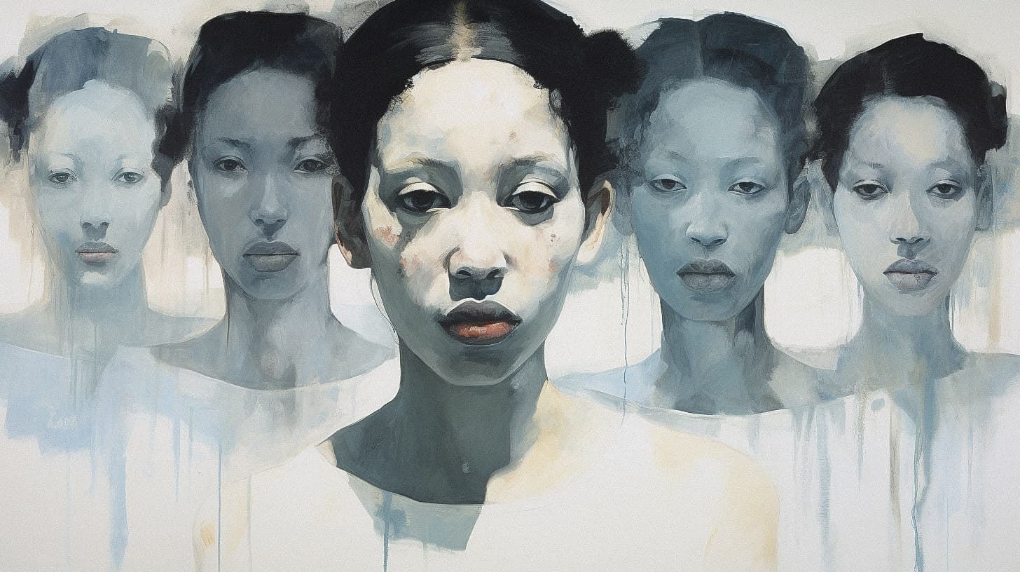 Marlene Dumas Midjourney style | Andrei Kovalev's Midlibrary